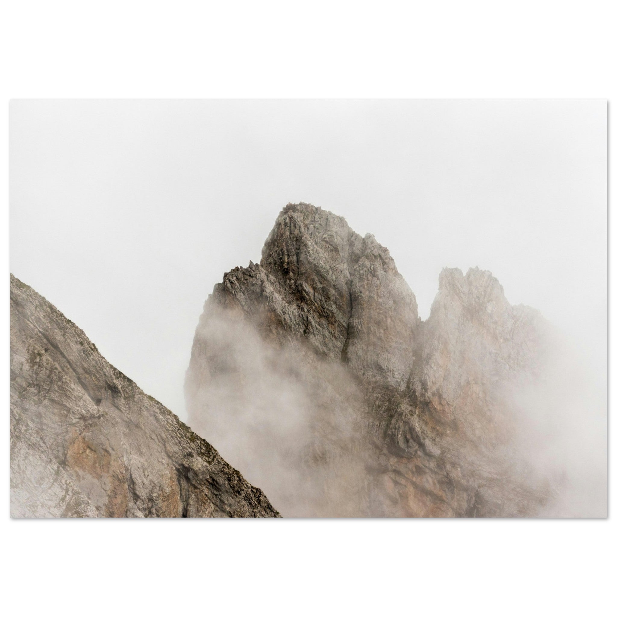 Photographic painting – Aravis in the mist (La Clusaz) – Tableaux ...