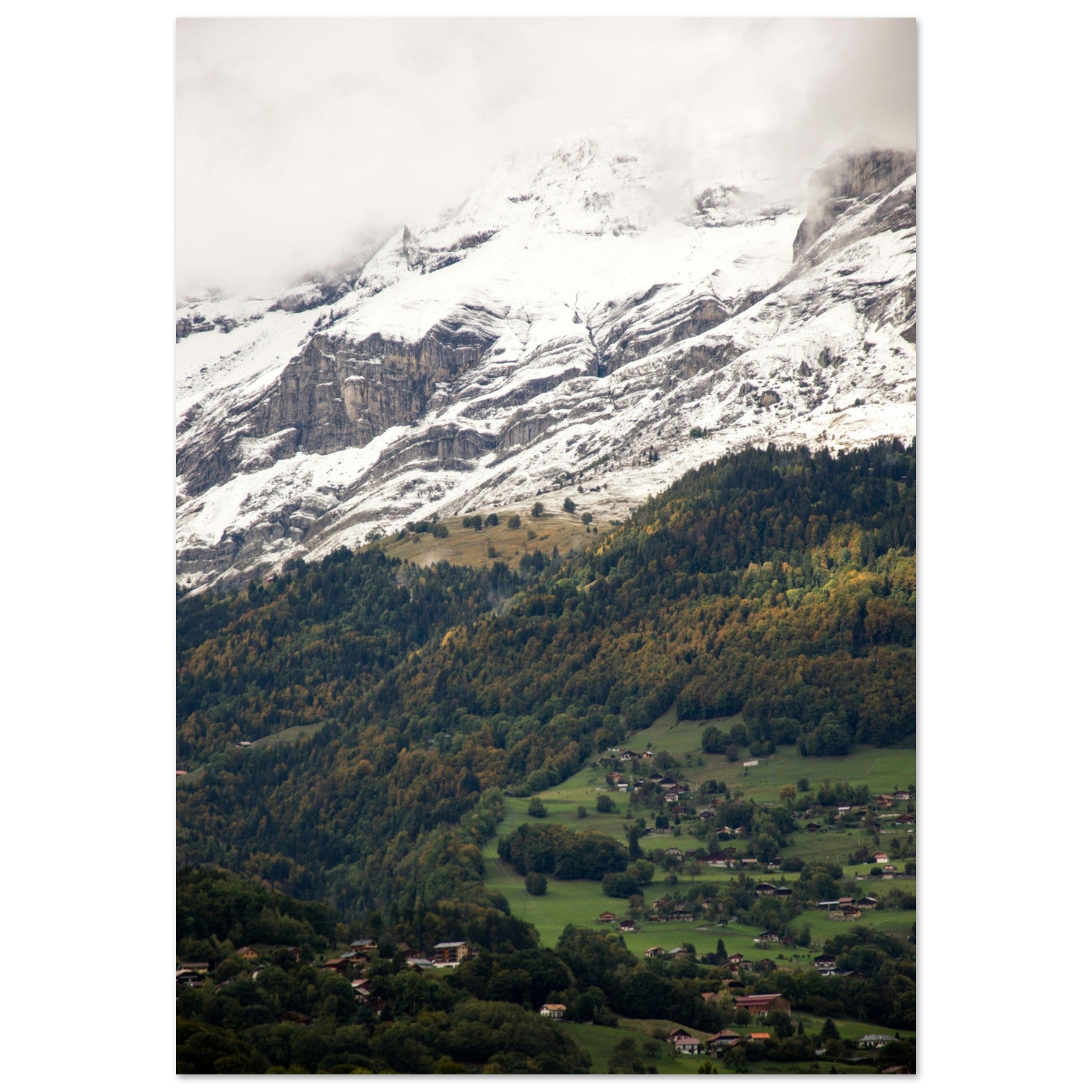 Photographic painting – La Clusaz, villages & first snow (Aravis ...