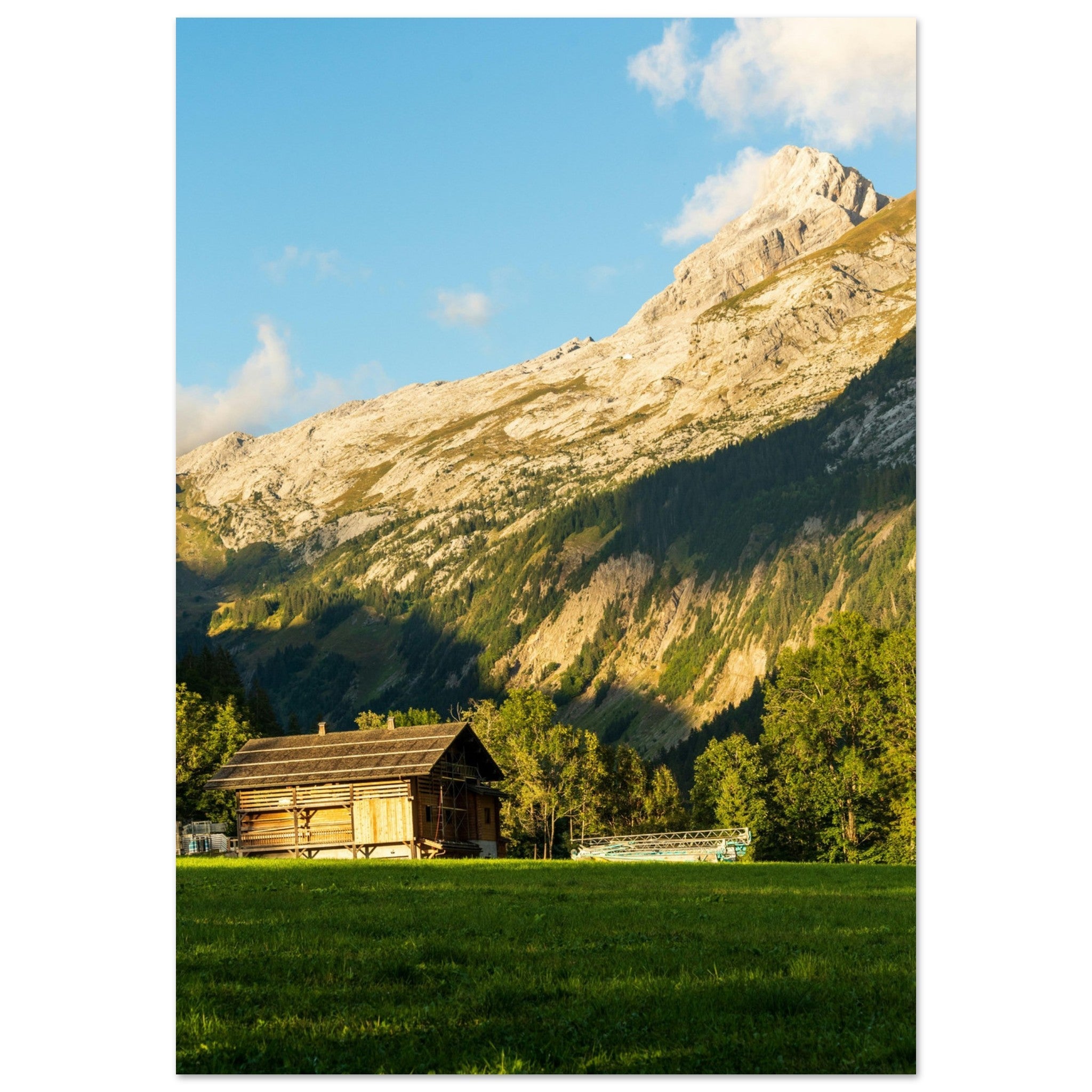 Photographic print – La Clusaz, chalet & evening light (Aravis ...