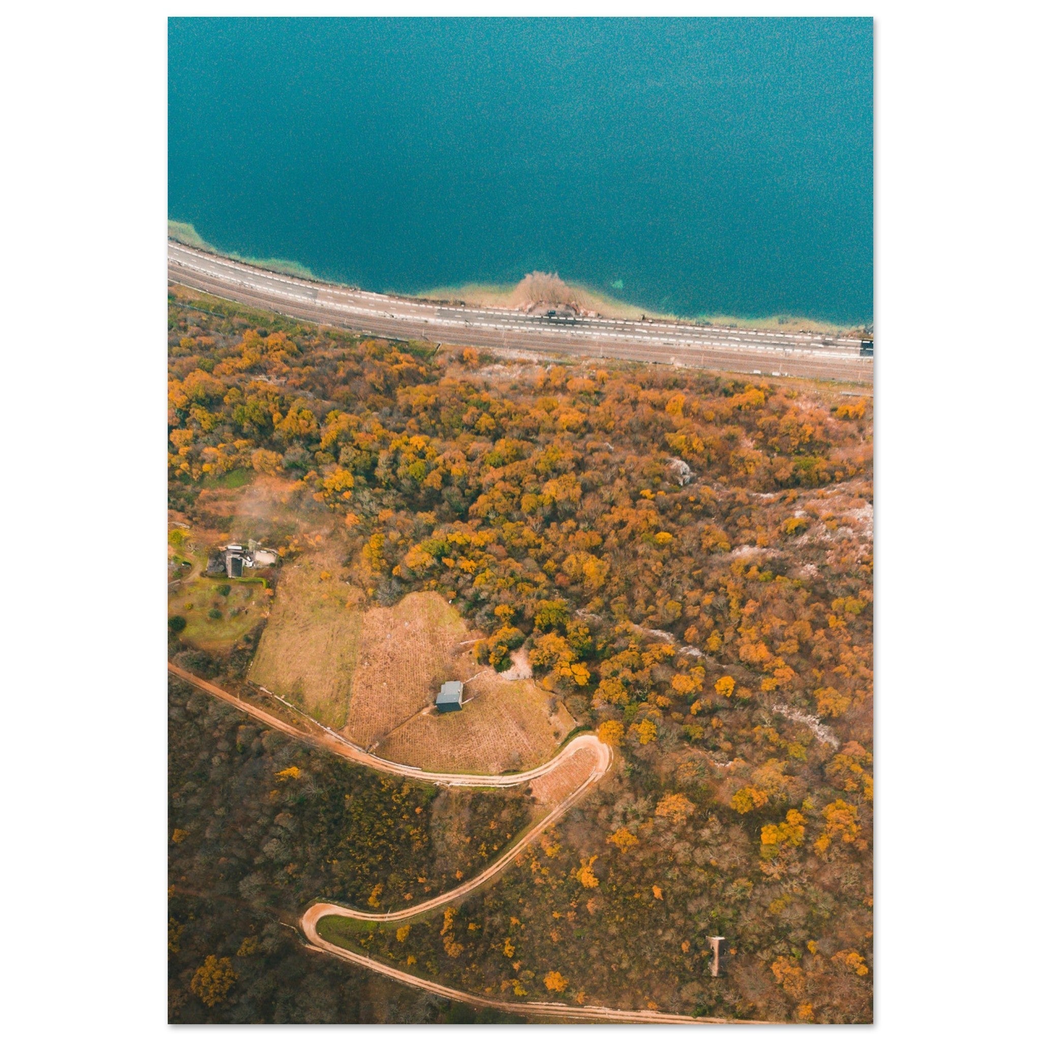 Photographic painting – Aerial view of Lac du Bourget in autumn (#4 ...