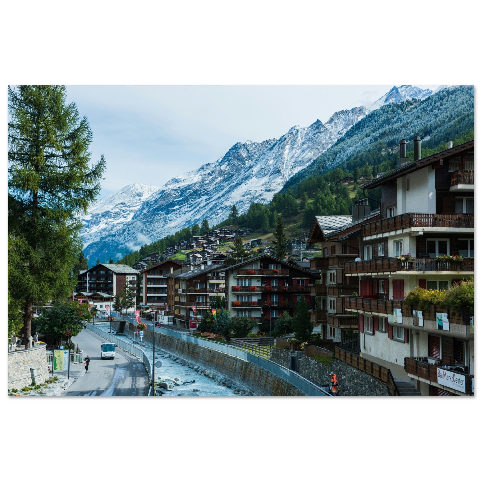 Tableau photo – Zermatt : Vispa, chalets & sommets (#4) – Tableaux ...